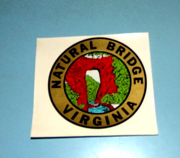 1960'S,VINTAGE ORIGINAL GENUINE Camping Decal / Sticker Natural Bridge ...