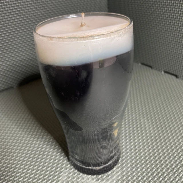 GUINNESS CANDLE FULL Pint In Traditional Glass, collectors item £16.15 ...