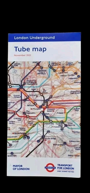 LONDON UNDERGROUND TUBE Map - NEW November 2022 - Current & Latest Map ...