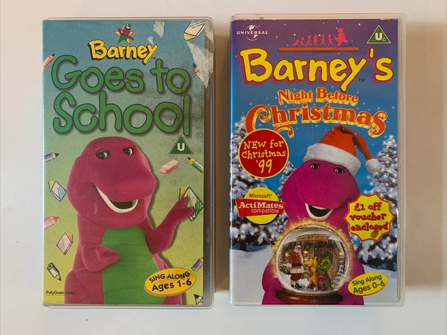 BARNEY BUNDLE - vhs video tapes - goes to school - night before ...