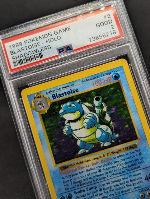 POKEMON TCG ** Shadowless ** Blastoise 2/102 1999 Base Set Holo - PSA 2 ...