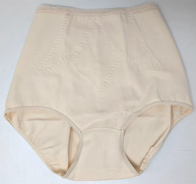 VINTAGE JCPENNEY 3694 Medium M Nylon Beige Panty Brief Girdle Shaper ...