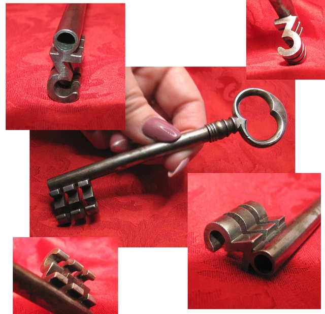 ANTICA CHIAVE FORZIERE Numero 3-Ancienne Clef- Ancient KEY-Alte ...