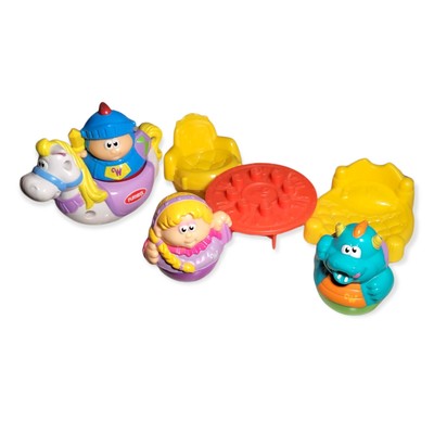 PLAYSKOOL WEEBLE WOBBLE Castle Horse Knight Princess Dragon Figures ...