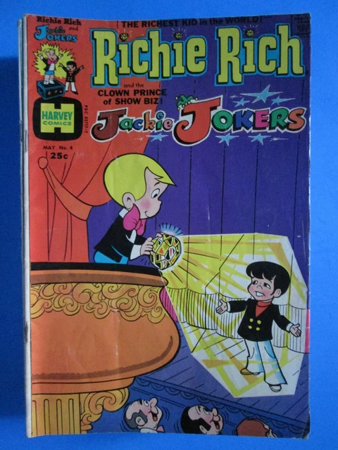 RICHIE RICH JACKIE JOKERS THE CLOWN PRINCE OF SHOW Biz No. 4 1974 comic ...