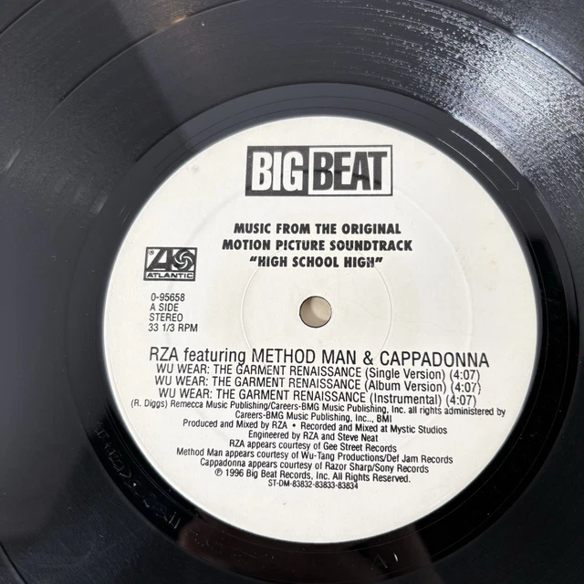 WU TANG RZA Method Man High School High Wu-Wear Cappadonna 1996 12 ...