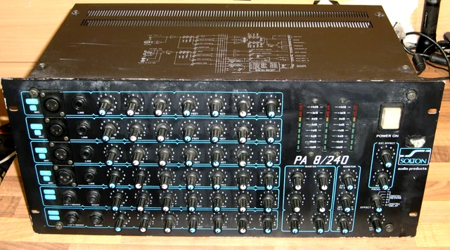 POWERMIXER SOLTON PA8/240-8 Kanäle,2 x 120Watt Sinus, Equalizer ...