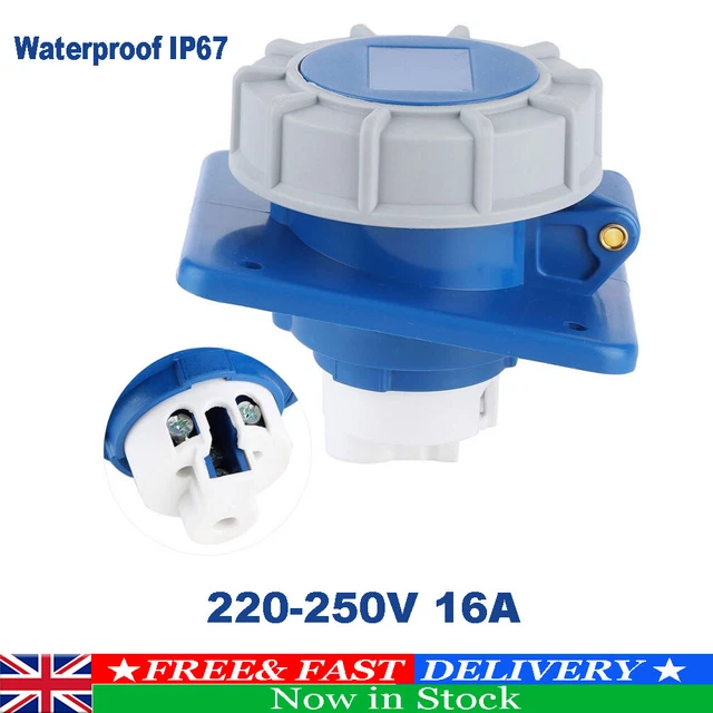 BOAT CAR YACHT Shore Power Socket Electrical Plug + Gasket Waterproof ...