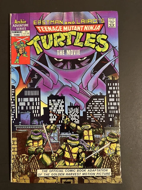 TEENAGE MUTANT NINJA Turtles The Movie Summer 1990 Archie Comics FN 🙂 🙂 ...