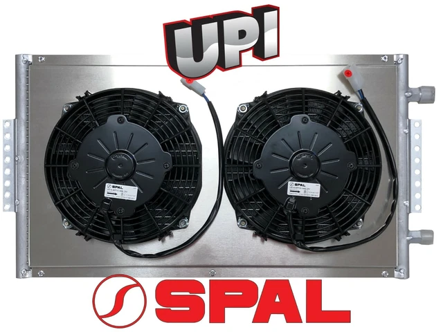 REMOTE PARALLEL FLOW A/C Condenser w Dual 8" SPAL Fans and Aluminum ...