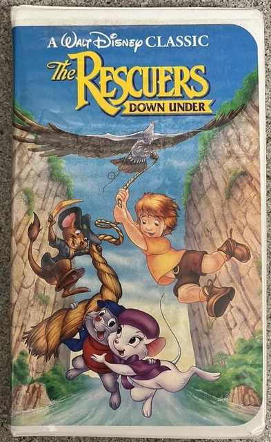 THE RESCUERS DOWN Under VHS Walt Disney Black Diamond Classic Clamshell ...
