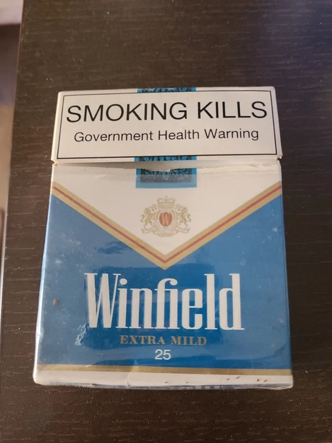 VINTAGE WINFIELD 25 Blue Cigarette Packet Made in Australia EMPTY $40. ...