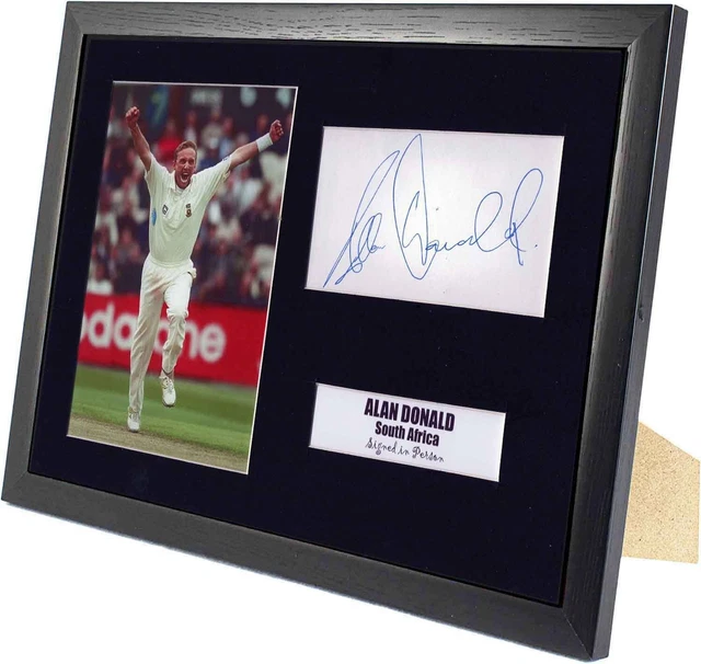 ALAN DONALD CRICKET Hand Signed Mounted/Framed A4 Tribute COA £79.99 ...