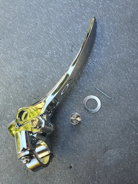 HARLEY WL WLA WLC WLD Flathead Hand Brake Lever Chrome Complete 4149-41 ...