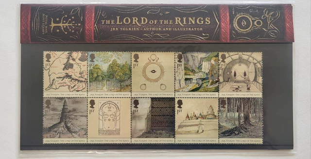 ROYAL MAIL, 10 1st CLASS STAMP PRESENTATION PACK LORD OF THE RINGS No ...