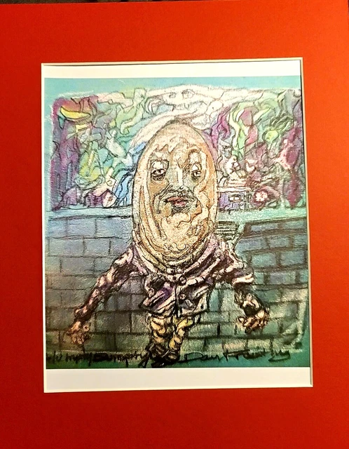 SURREALIST FIGURAL CHILDRENS fantasy pastel pencil drawing - Humpty ...