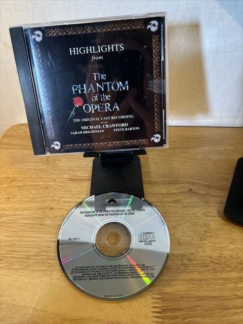 HIGHLIGHTS FROM THE Phantom Of The Opera Michael Crawford - CD - $9.97 ...