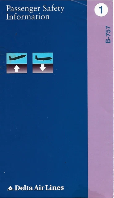 DELTA AIR LINES Boeing 757 Safety Card RARE !!! $25.00 - PicClick