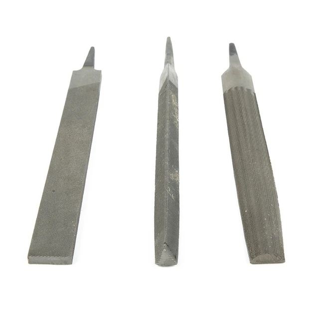 STEEL FILES WITHOUT Handle Round Half Round Triangular Square Flat Wood ...