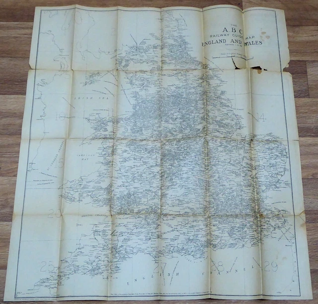 ABC RAILWAY GUIDE Map covering England and Wales, Scotland, London and ...
