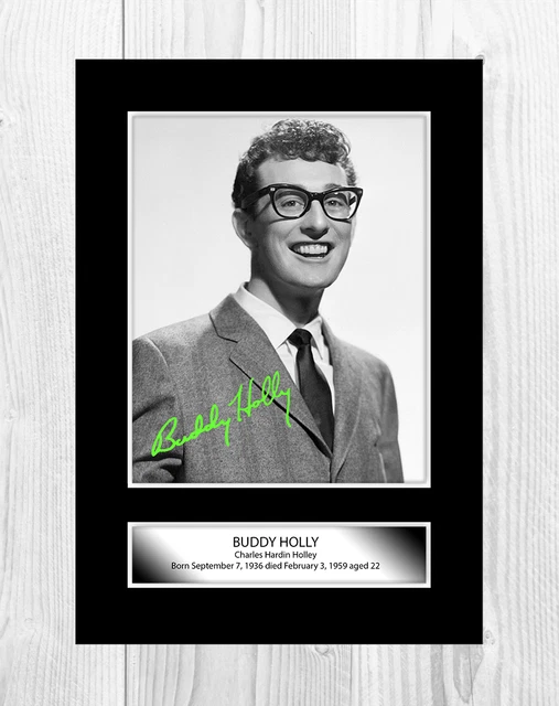 BUDDY HOLLY 2 A4 reproduction autograph photograph poster choice of ...