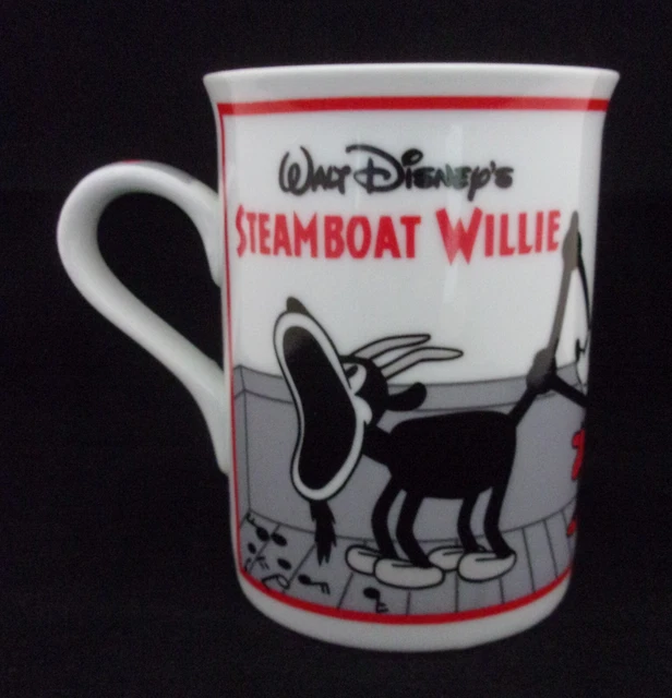 DISNEY STEAMBOAT WILLIE Mug. Mickey Mouse. Minnie Mouse. 1928 Cartoon ...