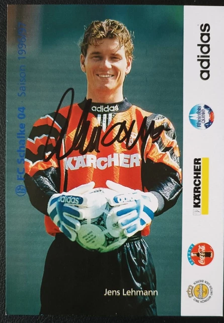 JENS LEHMANN FC Schalke Autogrammkarte handsigniert Saison 1996-97 S04 ...