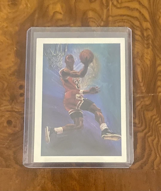 1990 NBA HOOPS Checklist Michael Jordan Artist Card #358 Chicago Bulls ...
