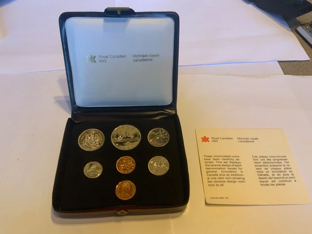 ROYAL CANADIAN MINT Set Monnaie Royale Canadienne 1980 Coin Set Seven ...