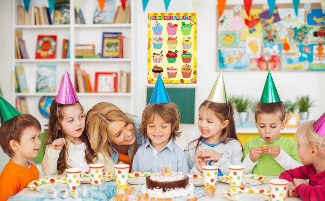 SPANISH HAPPY BIRTHDAY Chart Poster for Classroom Decorations 12''x17.3 ...