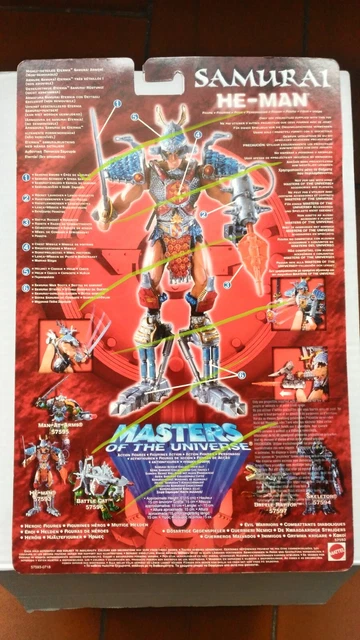 MASTERS OF THE Universe HE MAN Samurai 57593 200X NUOVO SIGILLATO! MOTU ...