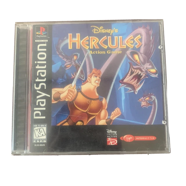 DISNEY'S HERCULES ACTION Game Sony PlayStation 1 PS1 Black Label ...