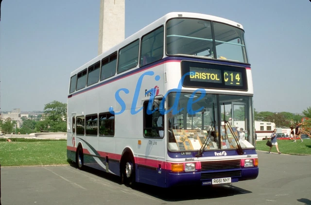 FIRST BRISTOL OMNIBUS Volvo Olympian Bus Lh9661 1998 Original Slide ...