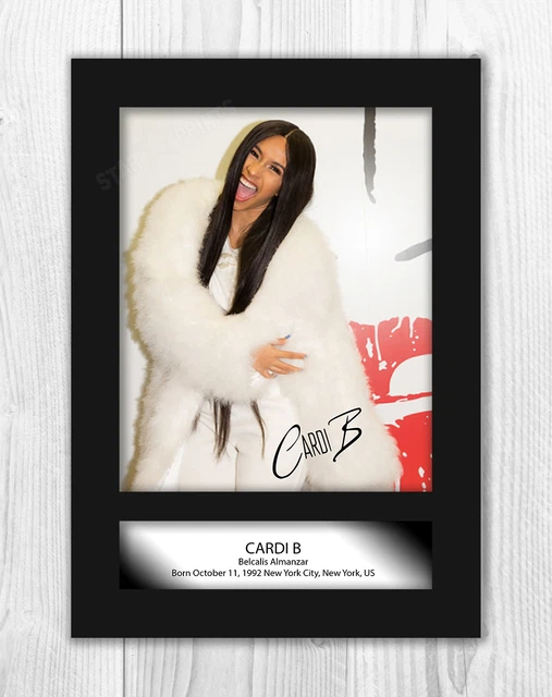CARDI B A4 signed mounted photograph picture poster. Choice of frame. £ ...