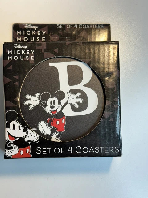 NEW DISNEY MICKEY Mouse Letter Coaster letter B set of 4 $15.00 - PicClick