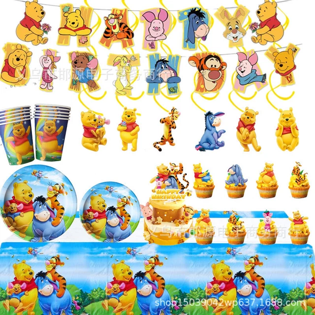 WINNIE THE POOH Children's Birthday Party Decoration Crockery Set Paper ...
