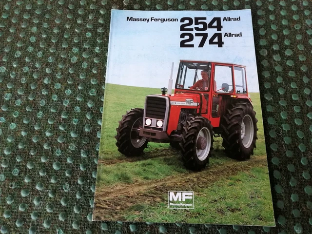 ORIGINAL PROSPEKT MASSEY Ferguson Schlepper 254/274 Allrad /4 SEITEN ...
