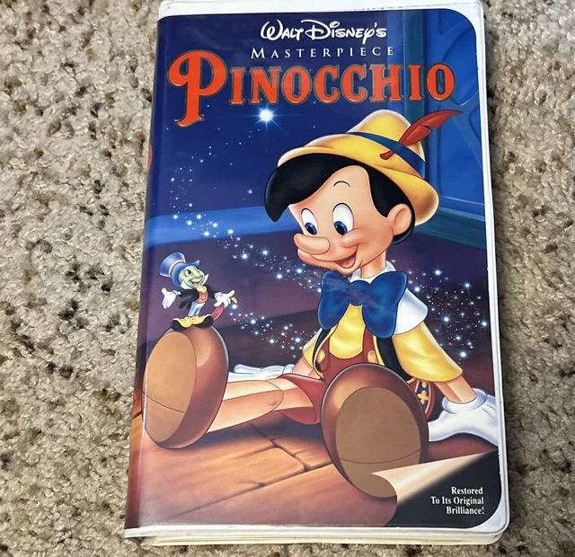 PINOCCHIO ORIGINAL DISNEY VHS Video Clamshell Masterpiece Restored 239 ...