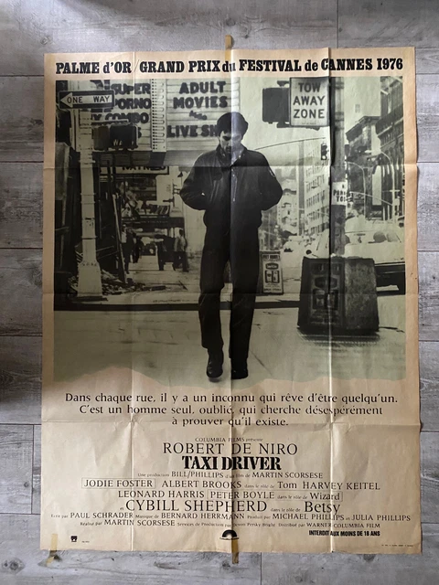 ANCIENNE AFFICHE DE Cinéma 1976 Taxi Driver Robert de Niro 160x119 EUR 15,00 - PicClick FR