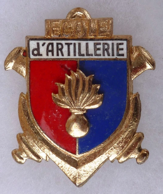 INSIGNE BADGE ÉMAIL ECOLE d'ARTILLERIE relief ORIGINAL DRAGO 1970 EUR 9,99 - PicClick FR