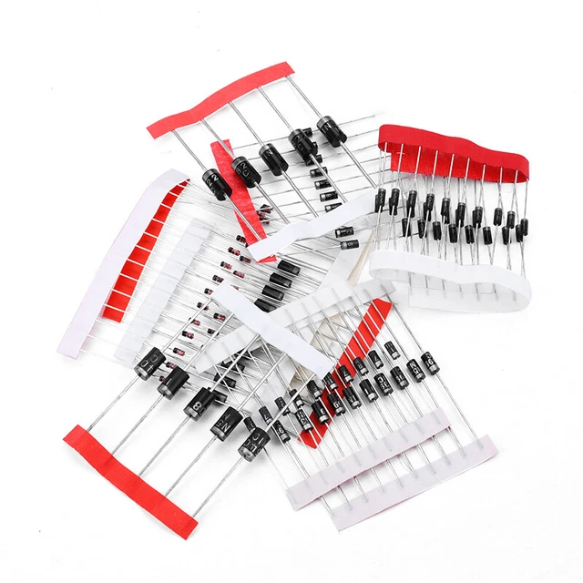 100PCS 1N4148 1N4007 1N5819 1N5399 1N5408 1N5822 FR107 FR207 Diode ...