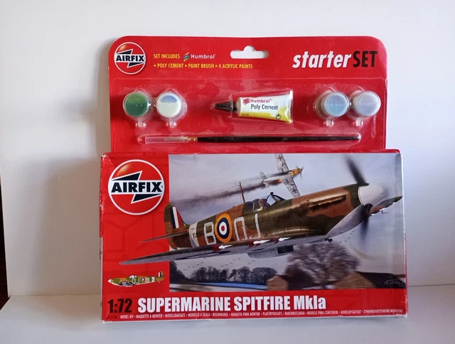 AIRFIX STARTER SET 1:72 Scale Supermarine Spitfire Mk1a Model Kit. New. £9.00 - PicClick UK