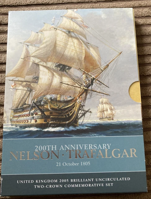 200TH ANNIVERSARY NELSON Trafalgar Two Crown Commemorative Set by Royal ...