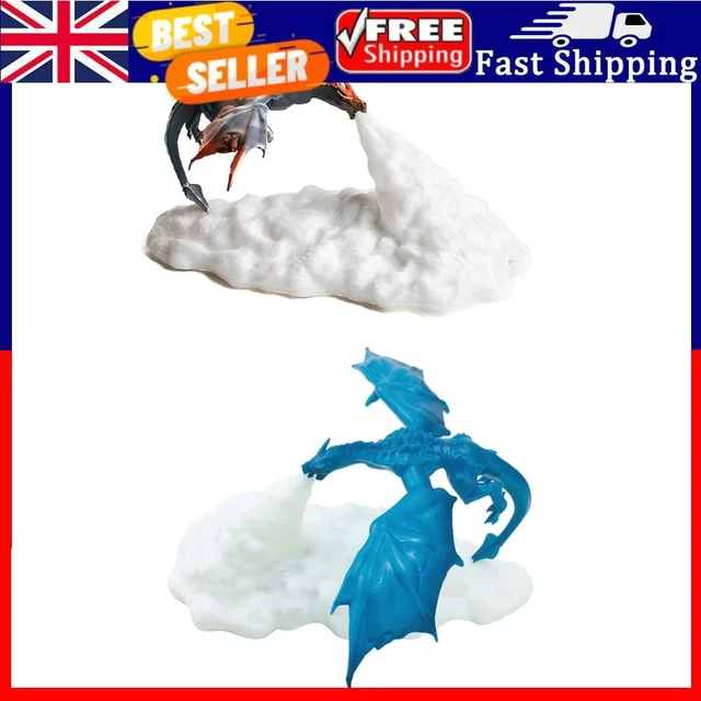 3D PRINTED DESK Lamp USB Charge Fire/Ice Dragon Atmosphere Light for ...