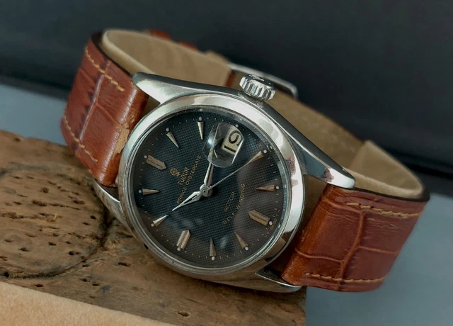 VINTAGE TUDOR PRINCE Oysterdate 7914 Steel Automatic Watch. Honeycomb ...