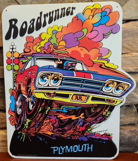 NEW FUNKY VINTAGE Style Road Runner Metal Sign Hemi Plymouth Dodge ...