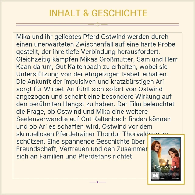 DVD OSTWIND - Aris Ankunft Familienfilm Pferdeabenteuer Constantin Film ...