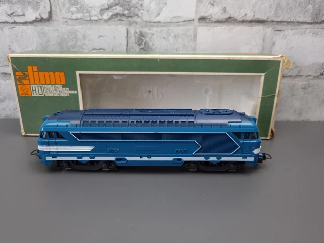 LIMA VINTAGE H0 SNCF Blue loco 67001 train P318 MJC, boxed, very nice ...