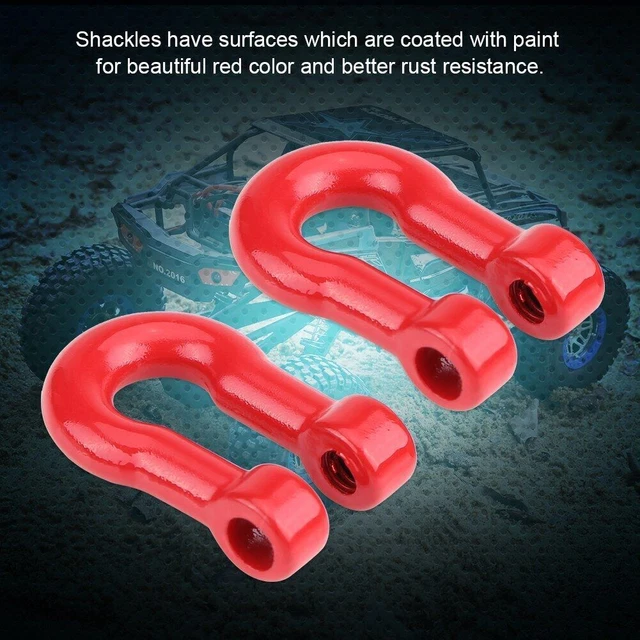 1:10 SCALE METAL Alloy Chain & Tow Shackles for RC Crawler SCX-10 D90 ...