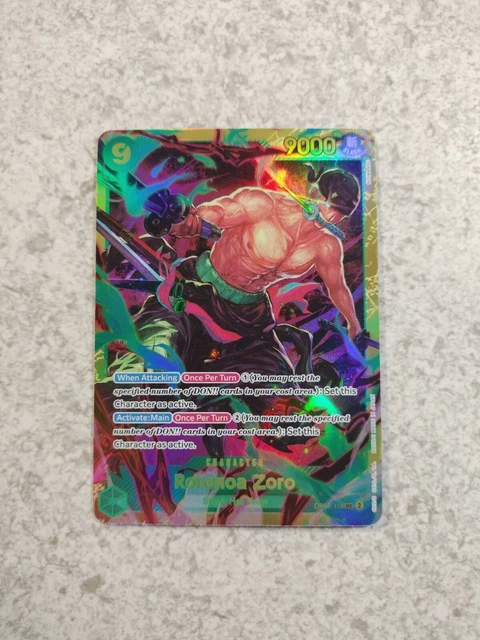 ONE PIECE WINGS Of The Captain Roronoa Zoro Secret Rare Op06-118 $19.99 ...